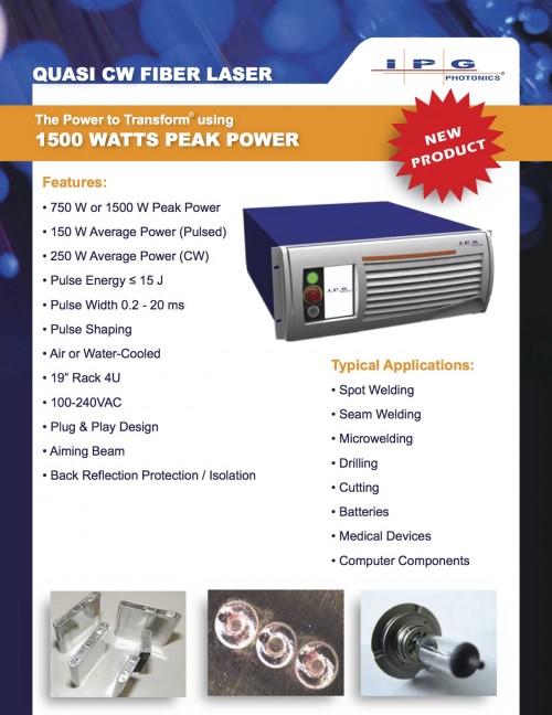 IPG Photonics YLR-150/1500-QCW-MM | Industrial Lasers | Laser Resale